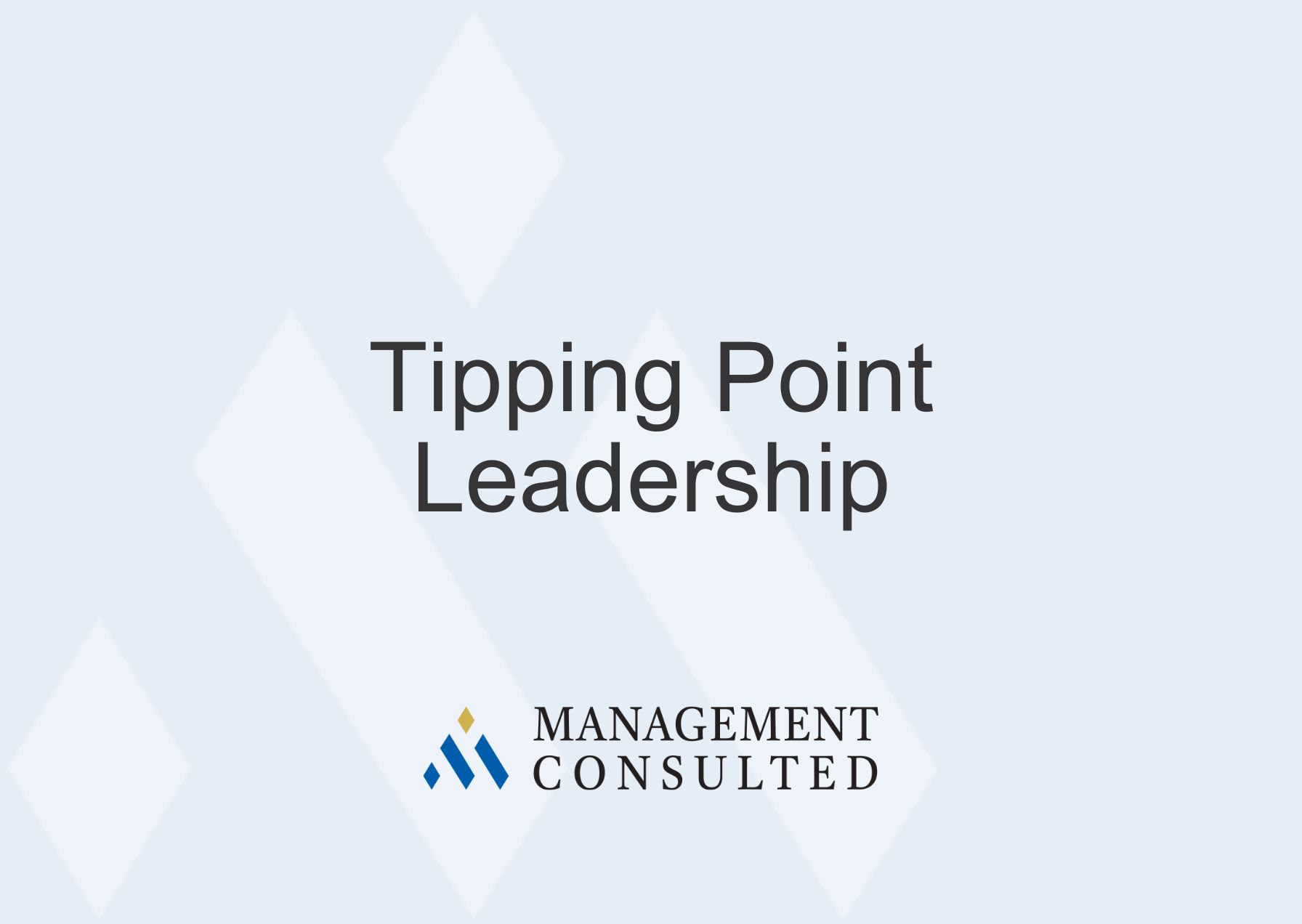 Tipping Point Leadership | Corporate Training & Consulting Prep Coaching