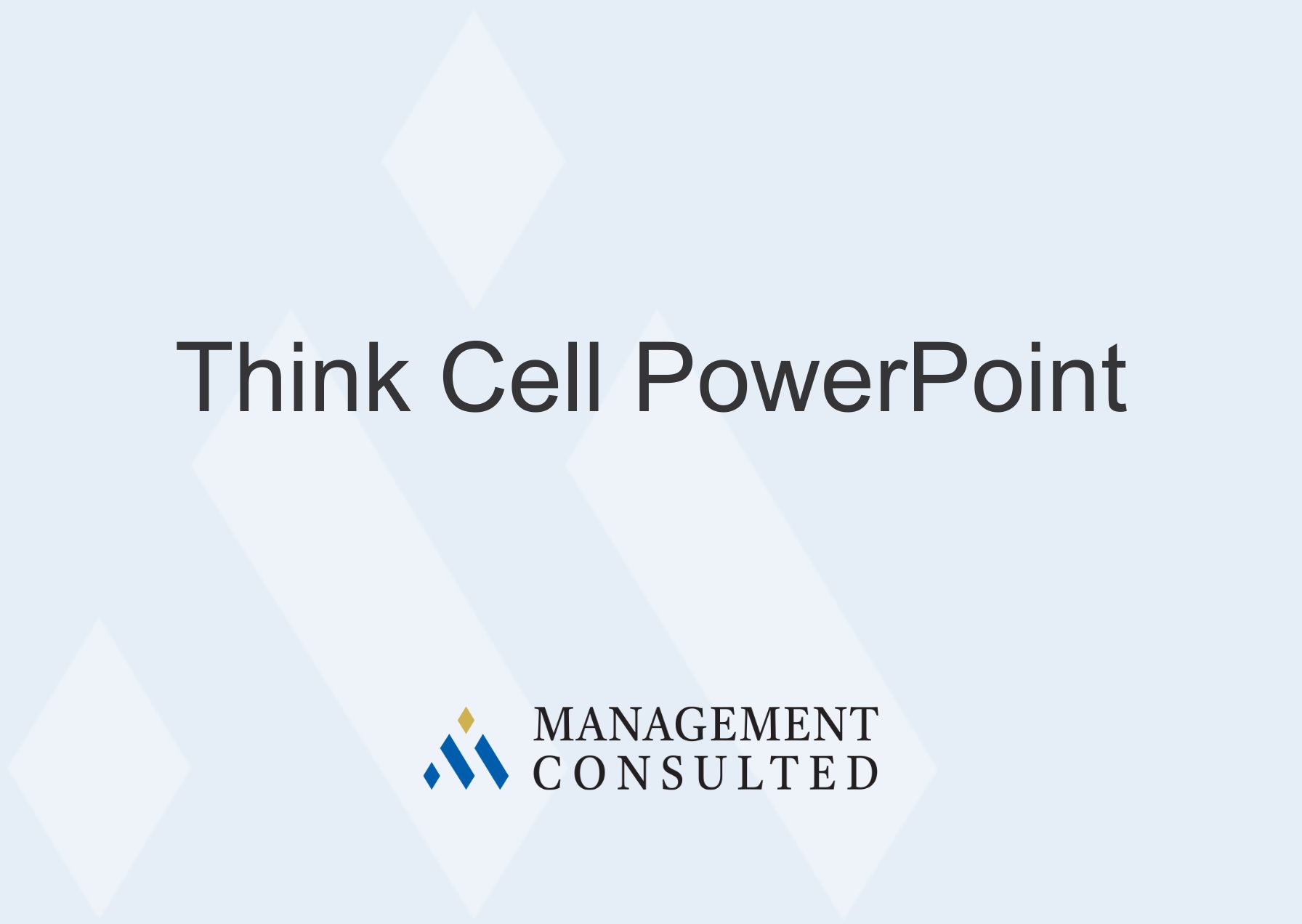 Think Cell PowerPoint | Consultant Resources